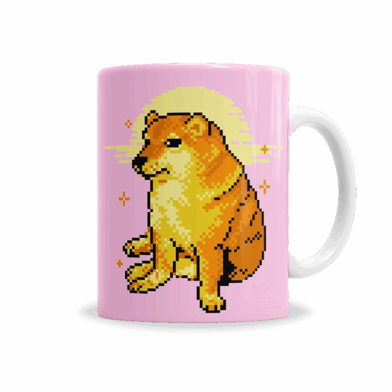 Tazas | Meme Cheems Perrito Pixel – Tacería &Co.